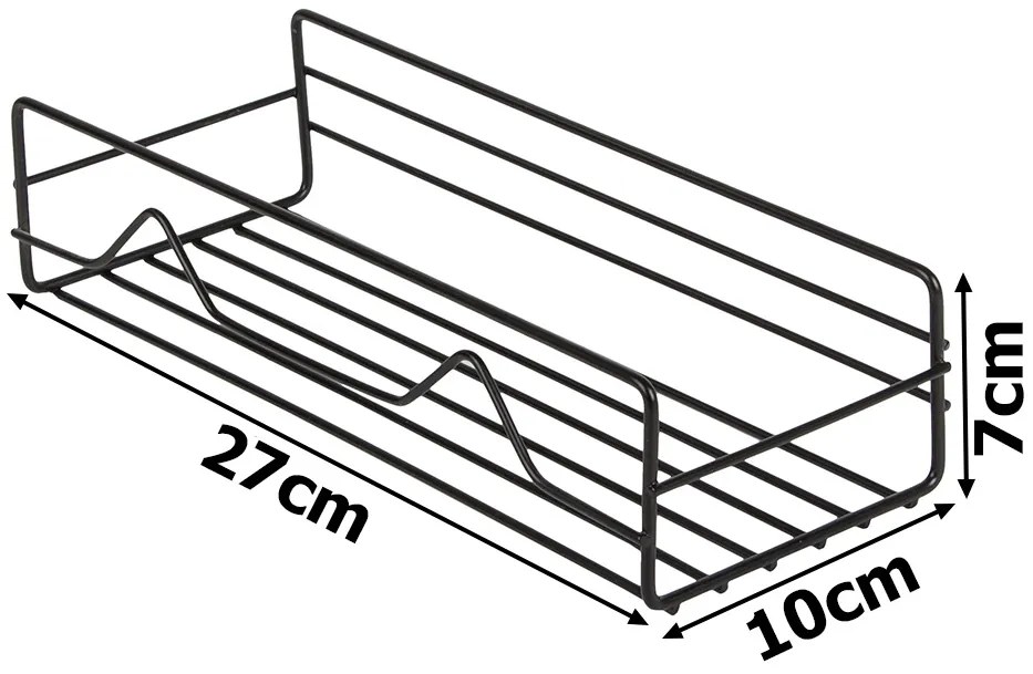 Verk Group Podkrovní koupelnová sprchová polička závěsná kovová polička