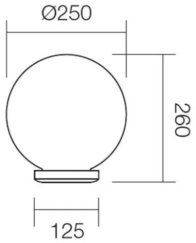 Redo 9771 - Náhradní stínidlo SFERA pr. 25 cm IP44 bílá