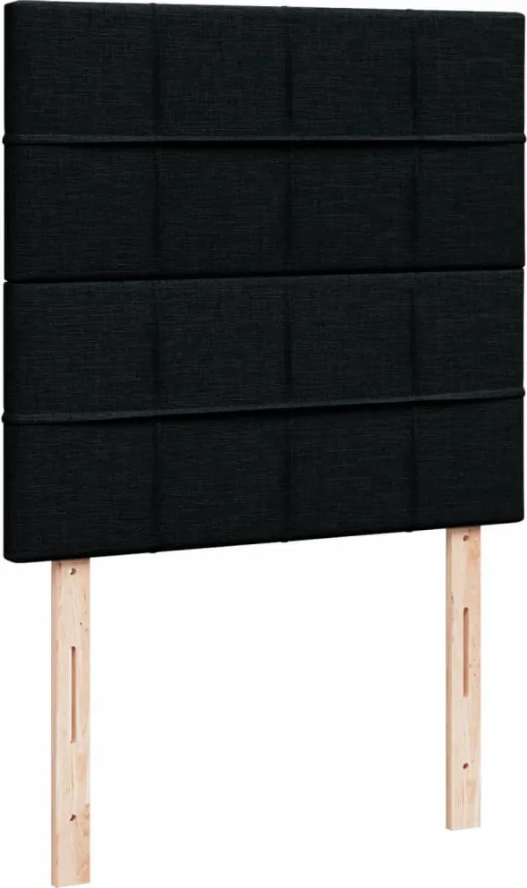 Box spring postel s matrací černá 80 x 200 cm textil 3291497