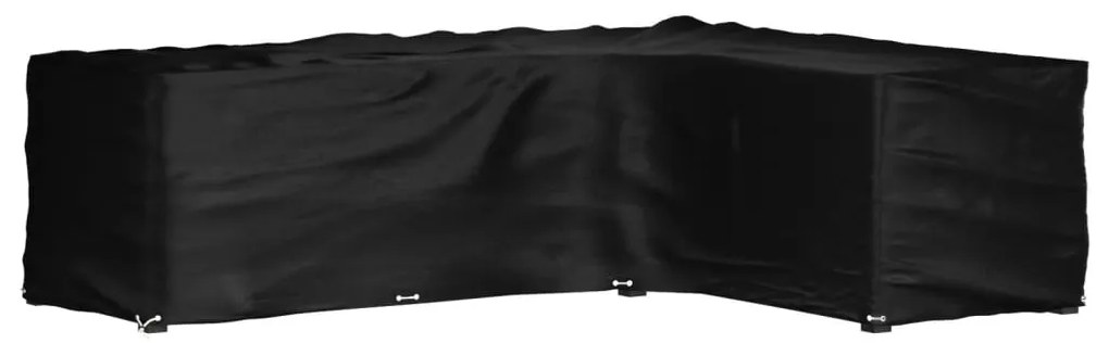 Plachta na zahradní nábytek tvar L 16 oček 260 x 210 x 80 cm 319326
