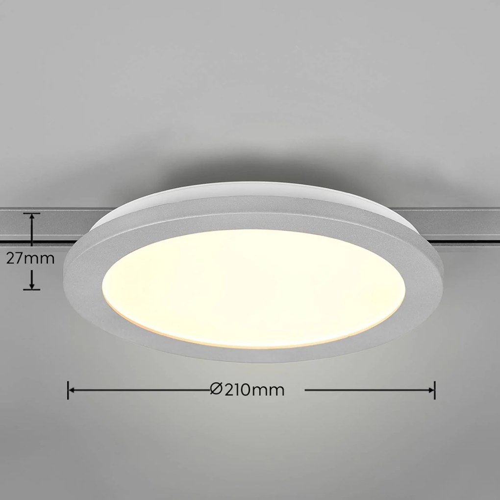 Stropní svítidlo LED Camillus DUOline, Ø 26 cm, titanová barva