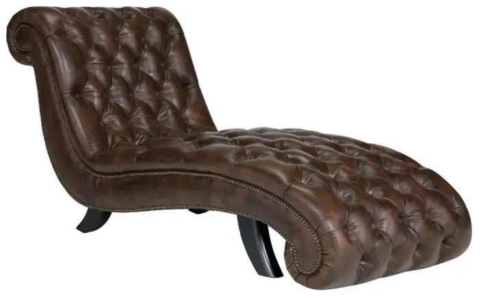 furniture-nabytek.cz - Masivní pohovka Chesterfield Bedford, pravá kůže, hnědá