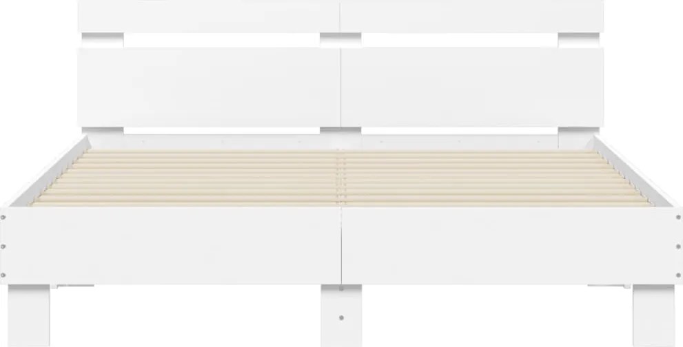 Rám postele s čelem bílý 140 x 200 cm kompozitní dřevo 3207420
