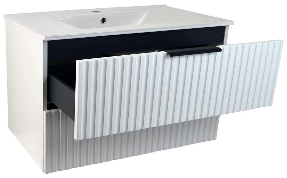 BPS-koupelny Koupelnová skříňka s keramickým umyvadlem Tina W 80 bílá