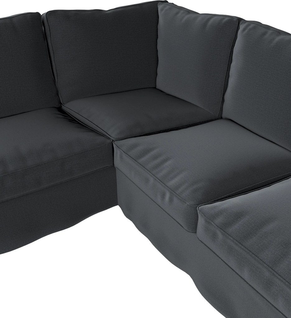 Potah na pohovku IKEA Ektorp rohová barva šedá látka sametová