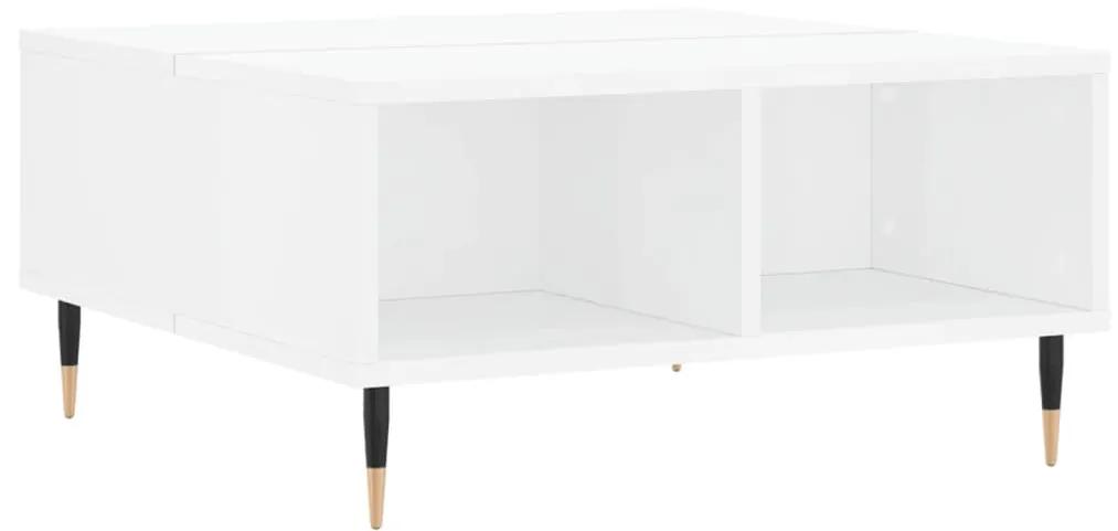 vidaXL Konferenční stolek lesklý bílý 60 x 60 x 30 cm kompozitní dřevo