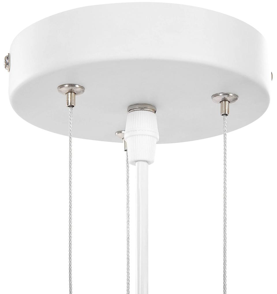 Moderní bílá závěsná stropní lampa MOSELLE Beliani