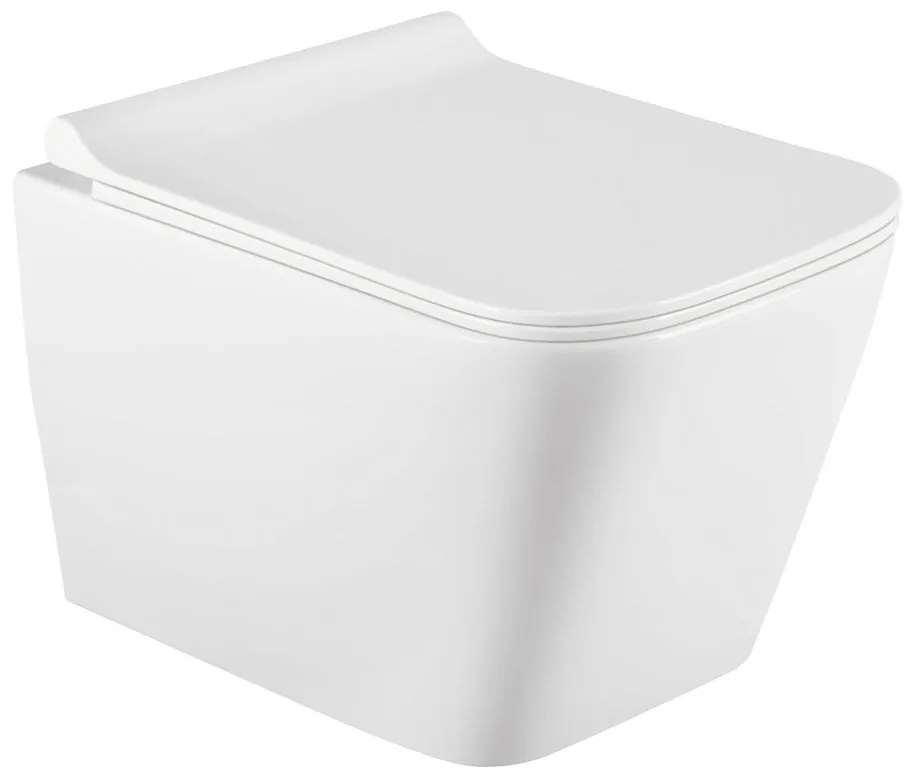 Mexen TEO Rimless wc mísa závěsná se sedátkem + bidet TEO, bílá, 30850700+35855100