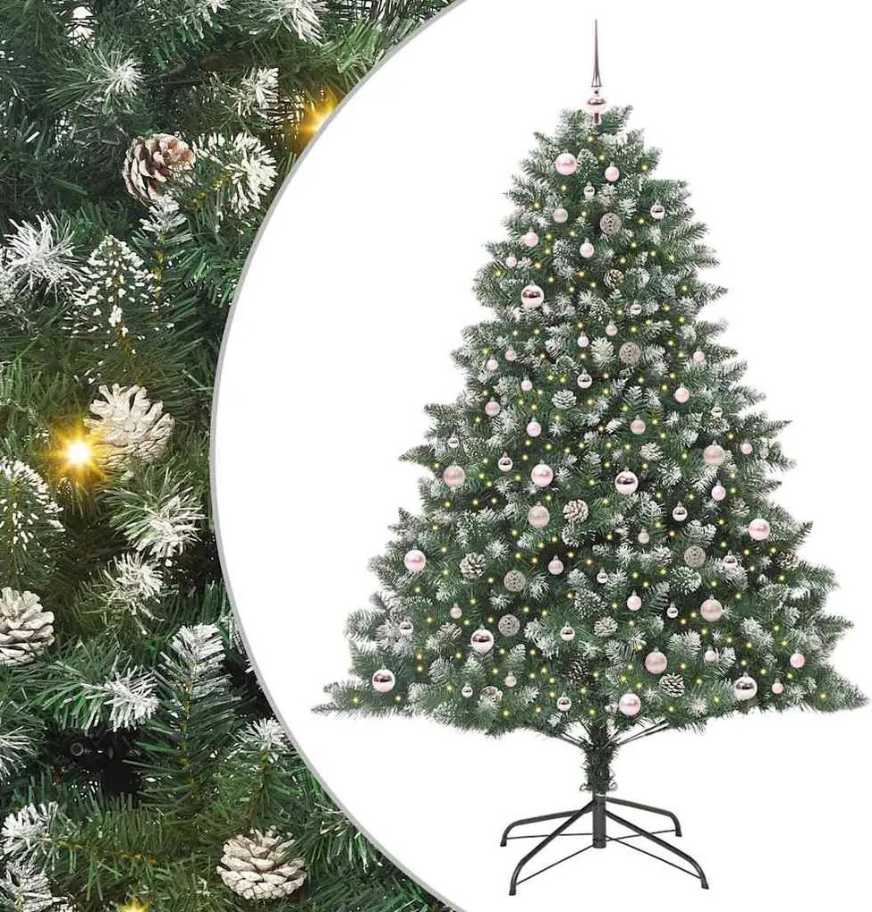 Umělý vánoční stromeček Zelená 210 cm PVC, plast a ocel 3395247
