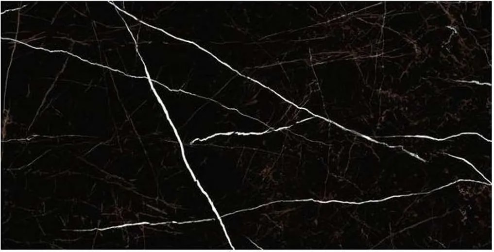 EBS Marmix - Dlažba 60x120 cm, superlesklá marquina nero MAR60120NE
