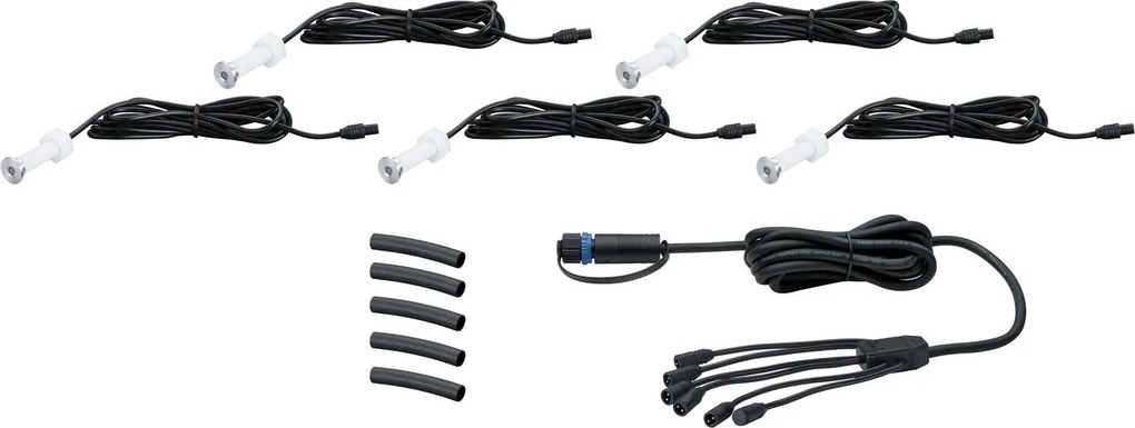 P 93694 Plug&Shine sada vestavné svítidlo MicroPen II IP67 3000K 5x0,22W - PAULMANN
