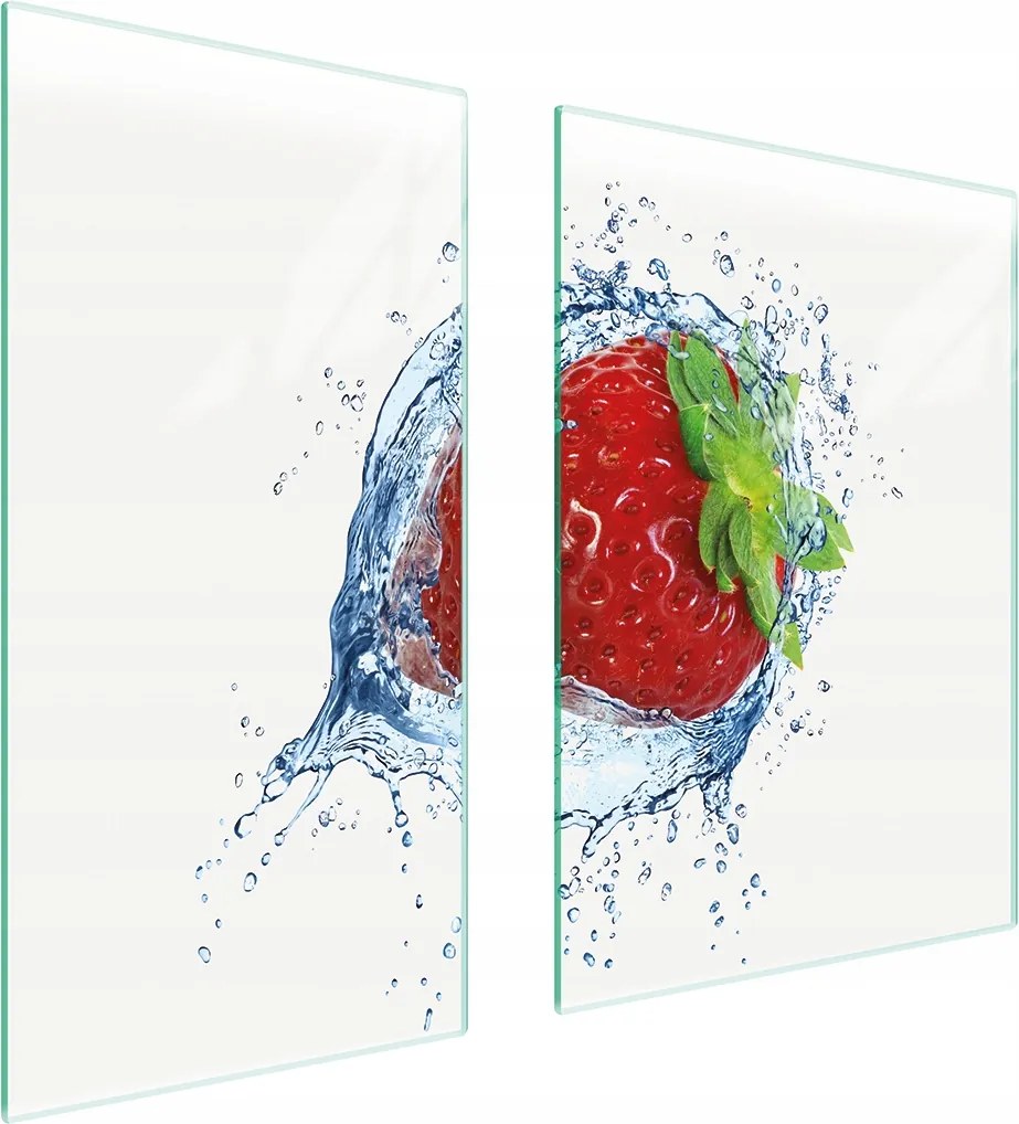 Skleněná Ochranná Deska 75x52 Jahoda Tvrzené Sklo