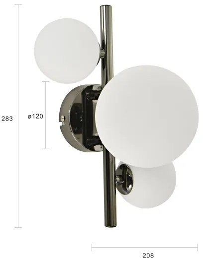 Brilagi - LED Nástěnné svítidlo MILLA 3xG9/3W/230V černý chrom/bílá