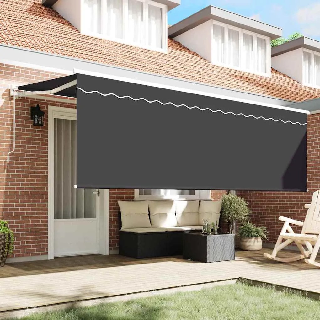 Stahovací markýza Krémová 350 x 200 cm Polyester a hliník 3329655