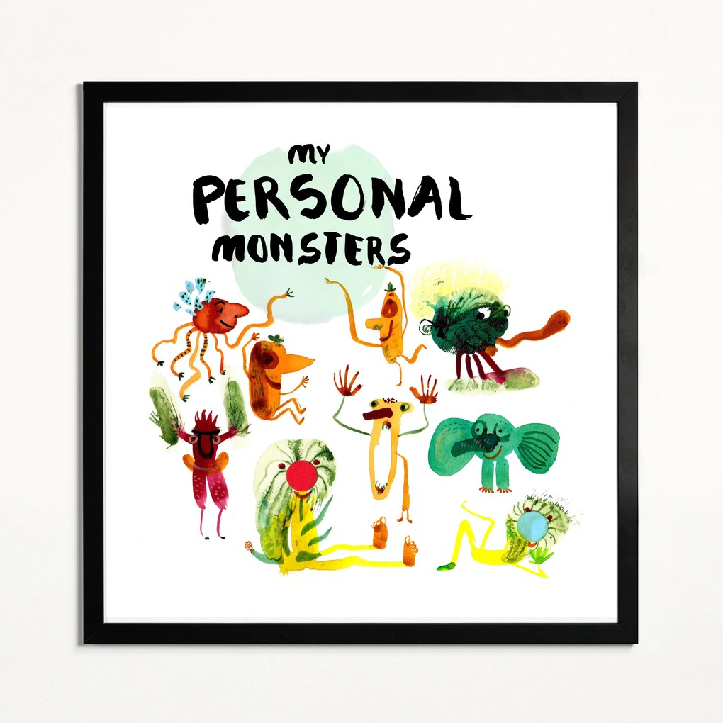 Petra Lemonnier | My personal monsters Rám: Dubový, Velikost: 50 x 50 cm