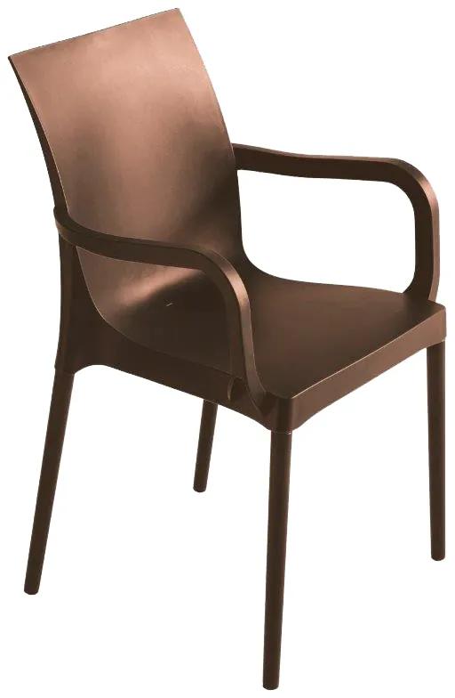 Plastová židle Eset s područkami Červená 06