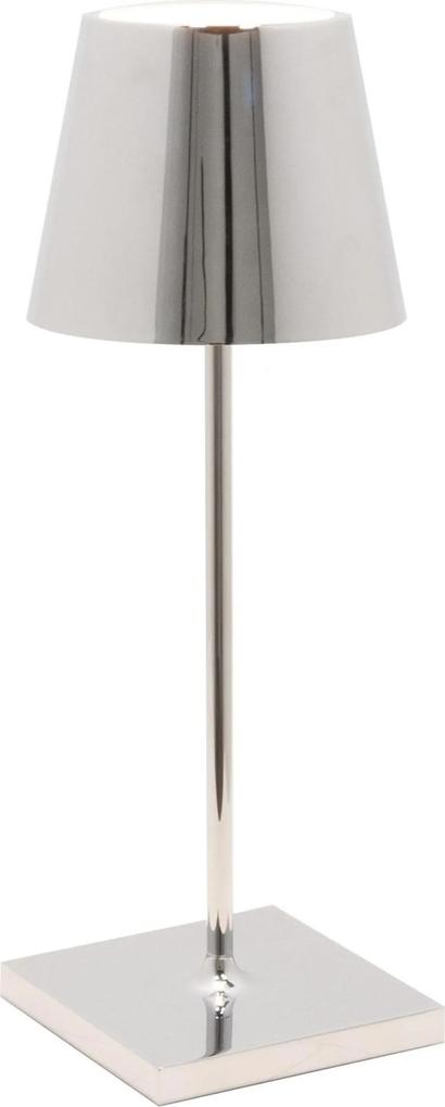 Stolní lampa Poldina Mini 30 cm stříbrná metalíza