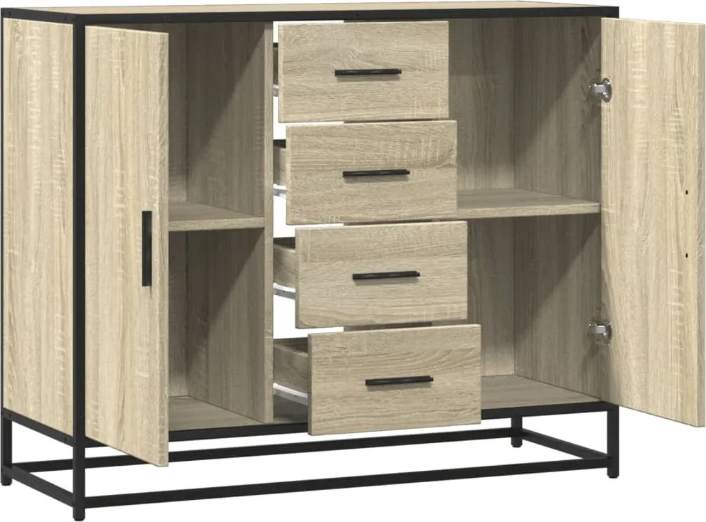 Příborník dub sonoma 92 x 35 x 76 cm kompozitní dřevo 3300826