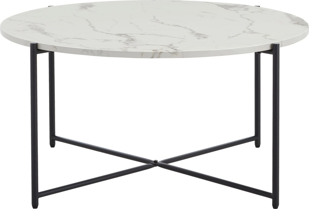 XXXLutz KONFERENČNÍ STOLEK, černá, bílá, kov, kompozitní dřevo, 83/83/40 cm MID.YOU - Konferenční stolky - 002798005701