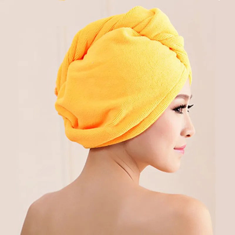 Rychloschnoucí ručník na vlasy - turban Barvy: žlutá
