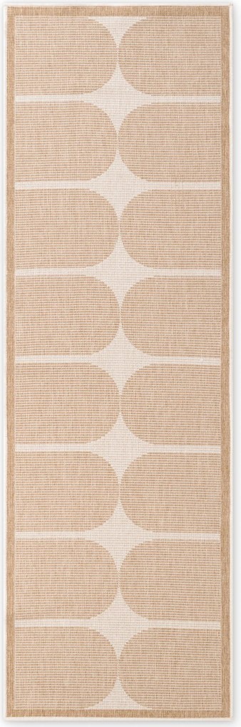 NORTHRUGS, Běhoun Duet Bowen 106245 Beige/White - na ven i na doma, 80x250, béžová, chodba / předsíň