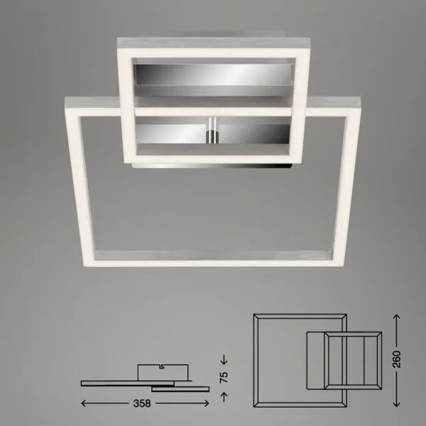 LED Stmívatelné stropní svítidlo LED/12W/230V 3000K matný chrom