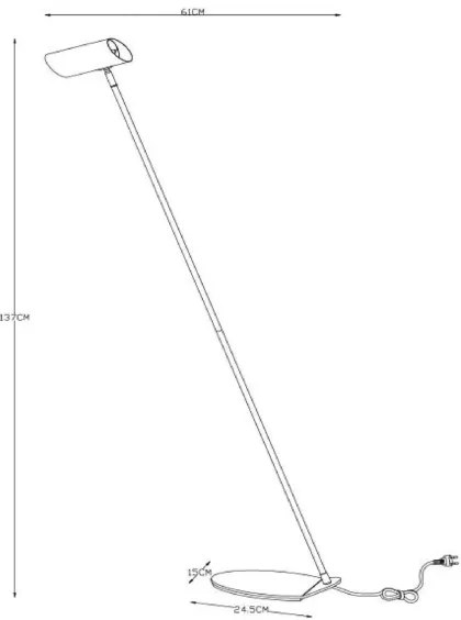 Lucide 19700/01/30 - Stojací lampa HESTER 1xGU10/7W/230V černá