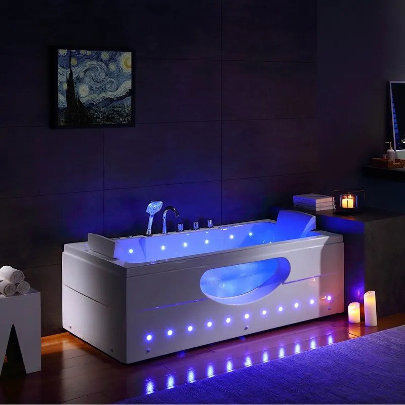 BPS-koupelny Hydromasážní vana HYD-IR933A-WH 150x84 BÍLÁ s ohřevem vody