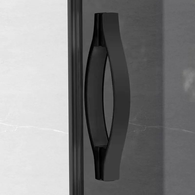 Gelco, SIGMA SIMPLY BLACK sprchové dveře posuvné pro rohový vstup 900 mm, čiré sklo, GS2190B