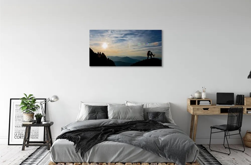 Obrazy na plátně Muž salašnický pes 120x60 cm
