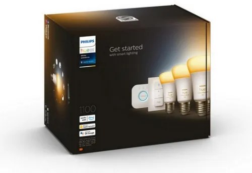 Propojovací zařízení Philips Hue BRIDGE a 3 ks LED žárovek E27 8W (75W) White Ambiance (2200-6500K) stmívatelné