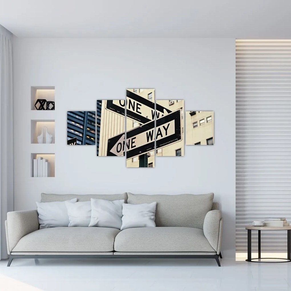 Obraz - New York ONE WAY (125x70 cm)