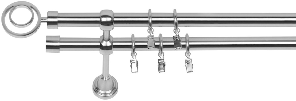 Dekodum Dvouřadá Garnýž Orbio 19/19 mm ocelový efekt 160 cm