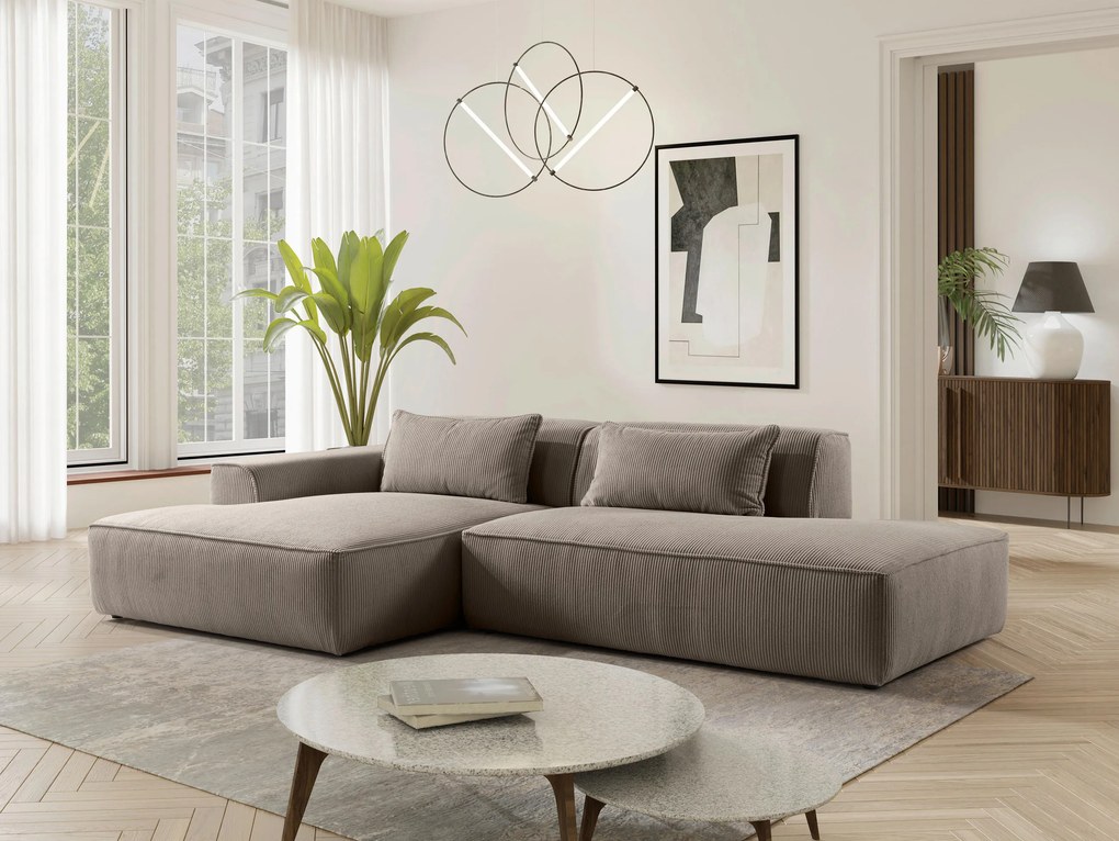 XXXLutz ROHOVÁ SEDAČKA, plast, textil, kompozitní dřevo, cappuccino MID.YOU - Sedací soupravy - 000694009609