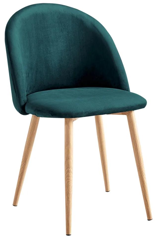 Jídelní židle, smaragdová, FLUFFY