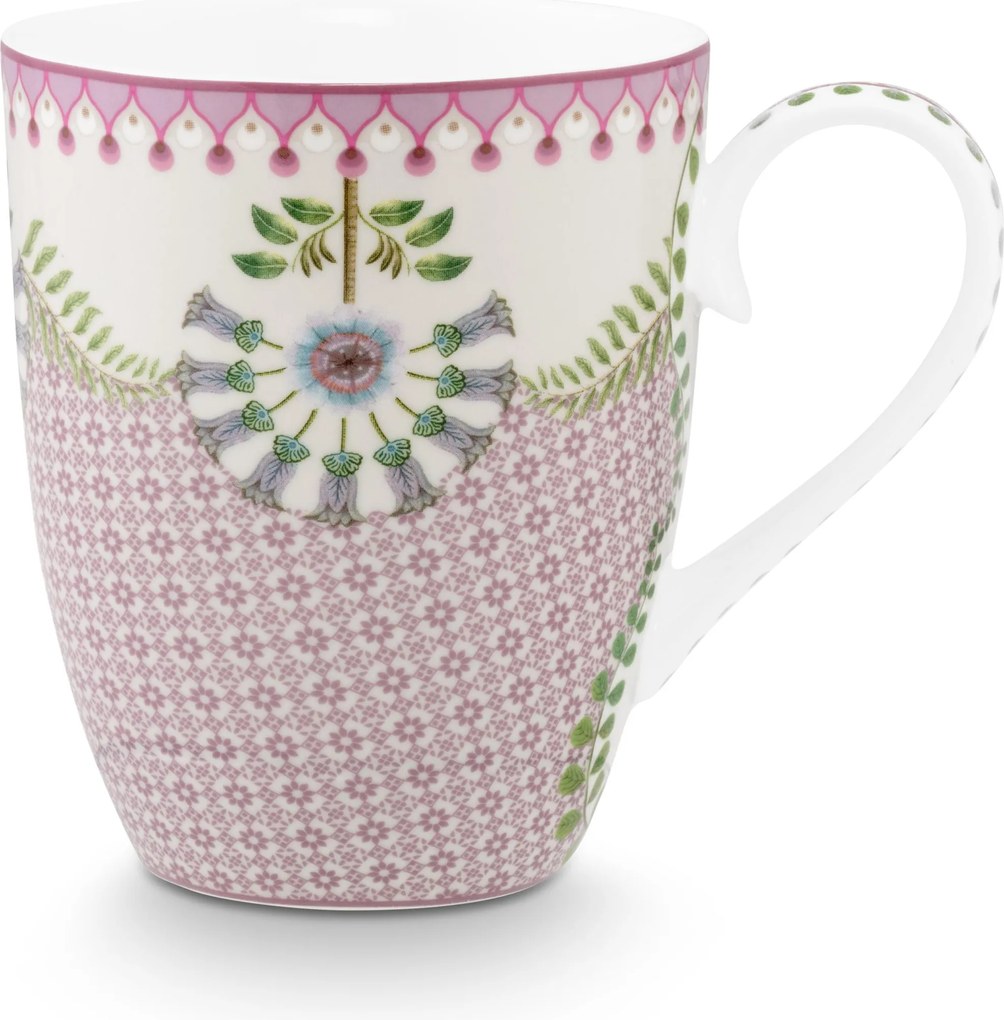 Pip Studio Lily & Lotus sada 2 hrnků 350ml, lila (sada 2 hrnků v dárkovém balení)