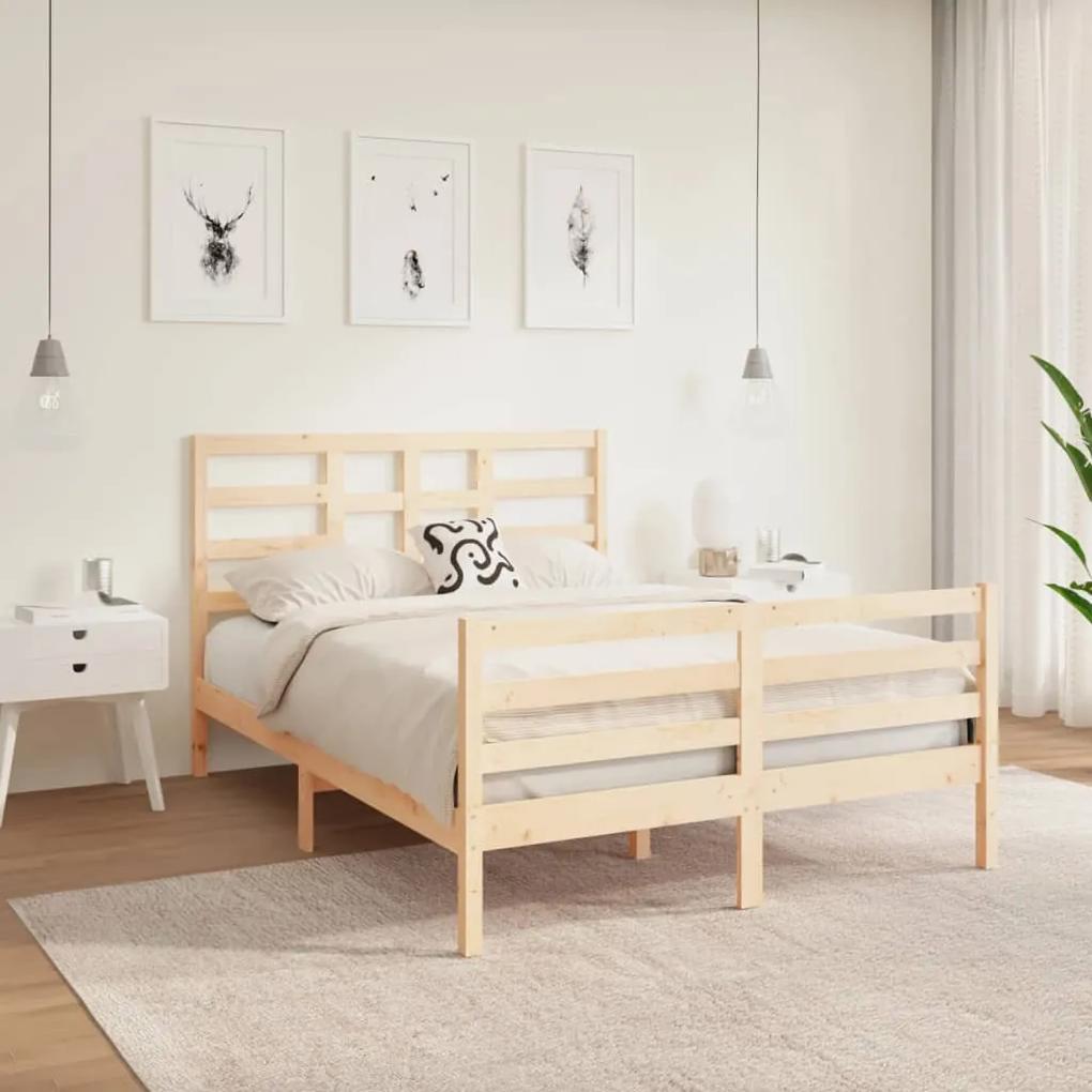 Rám postele masivní dřevo 135 x 190 cm Double,  3105835
