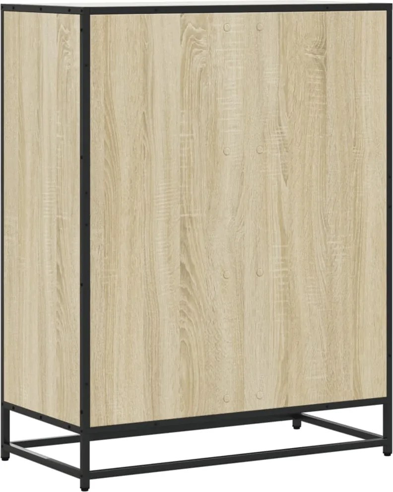 Botník dub sonoma 75 x 38 x 97,5 cm kompozitní dřevo a kov 3300871