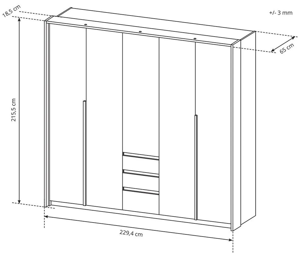 Ložnice Xelo | dub kraft zlatý/bílá