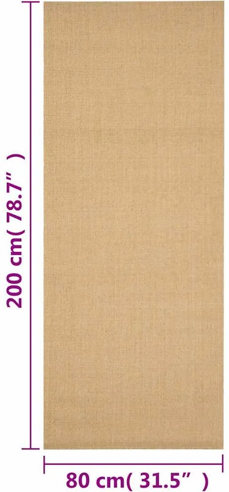 Koberec přírodní sisal 80 x 200 cm 136306