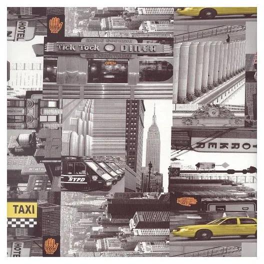Samolepící fólie Gekkofix City taxi šíře 67,5 cm - dekor 736