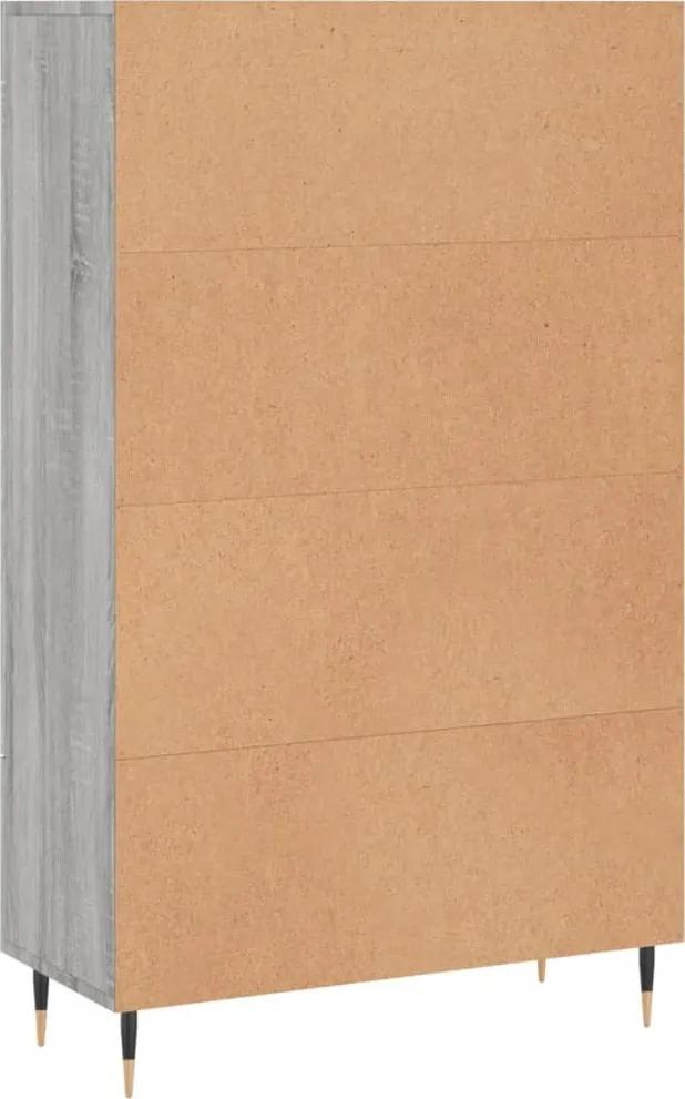 vidaXL Skříň highboard 69,5 x 31 x 115 cm kompozitní dřevo [830306] Barva: šedá sonoma