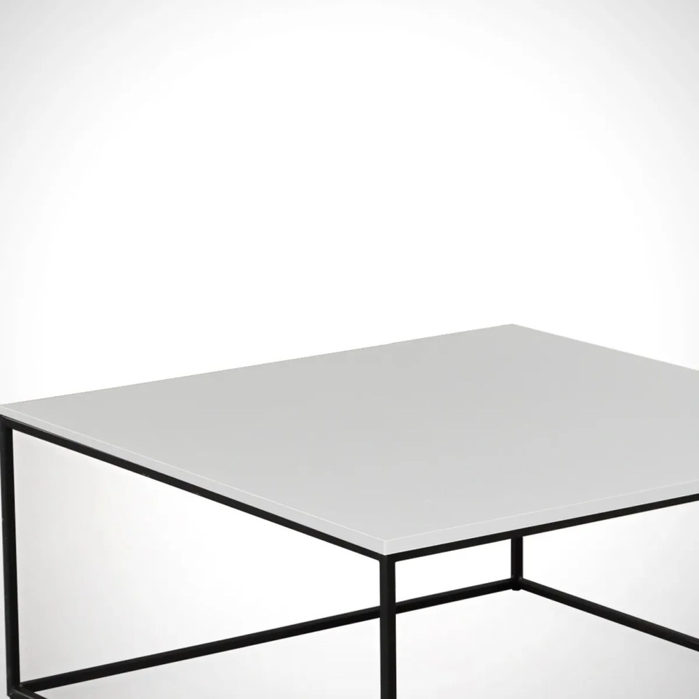 Konferenční stolek Poly 75 cm bílý II