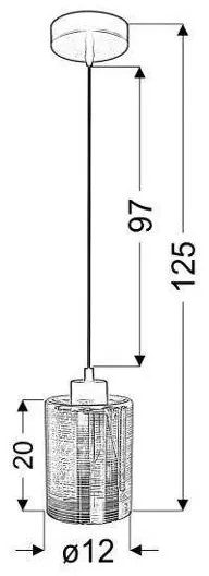 Lustr na lanku COX 1xE27/60W/230V