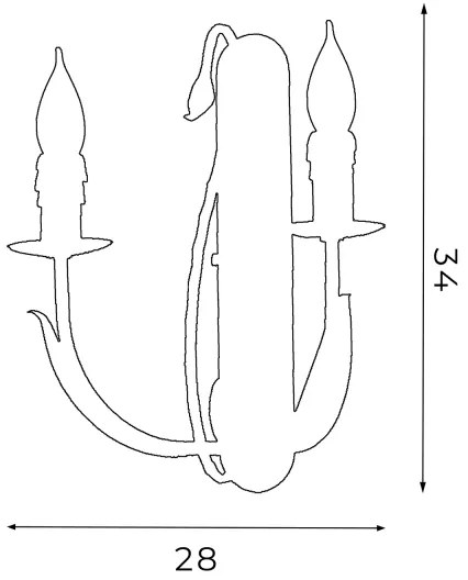 Nástěnné svítidlo LOARA 2xE14/60W/230V