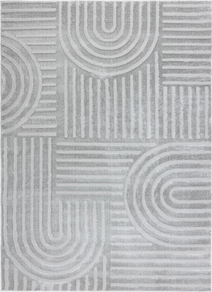 Dywany Łuszczów, Kusový koberec Balance 1918 grey, 80x150, šedá, ložnice