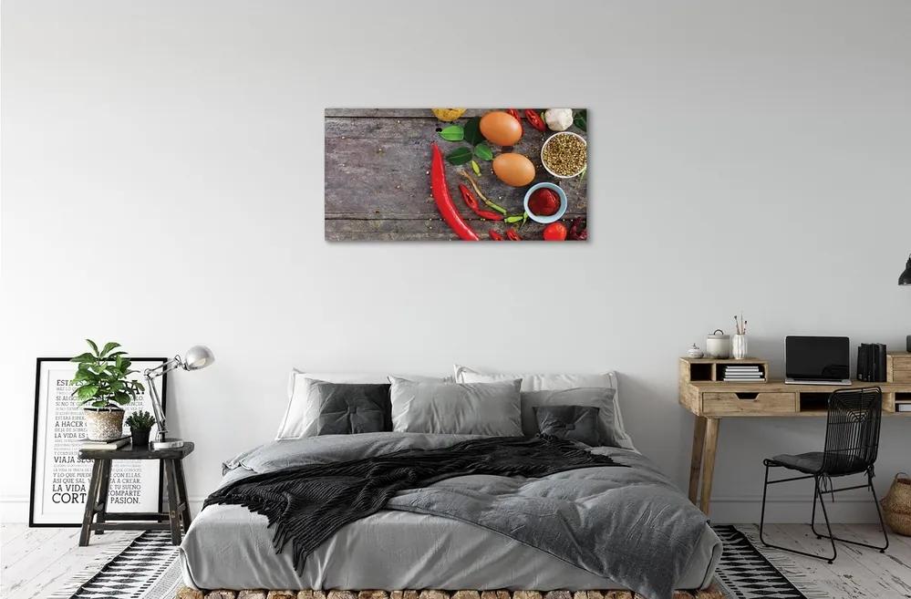 Obrazy na plátně Pepper opustí vejce 100x50 cm