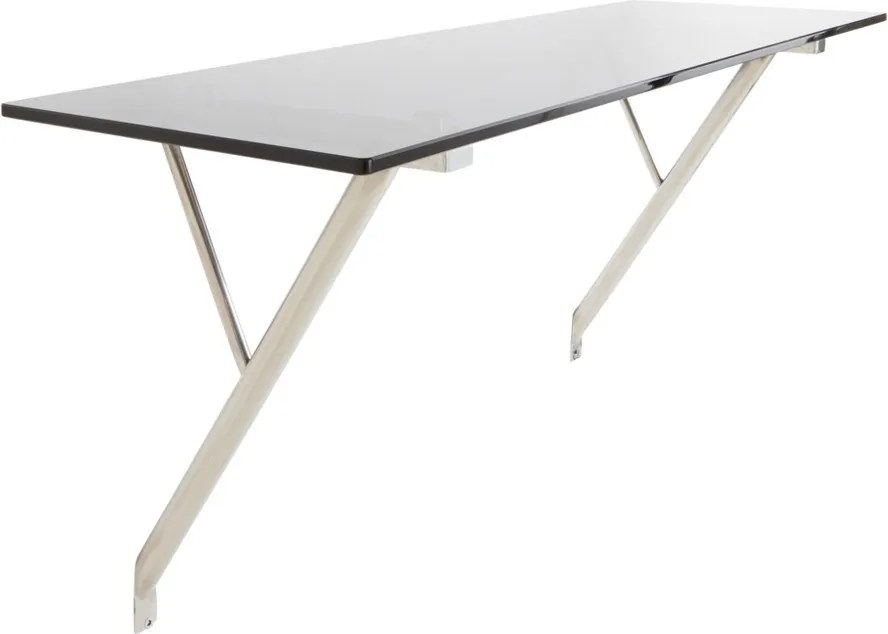Závěsný pracovní stůl nástěnný se skleněnou deskou 40x120 cm Kullaberg – Jotex