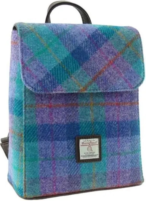 Batoh Tummel Harris Tweed - Green Purple Check