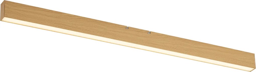 Moderní stropní svítidlo v barvě okrového dřeva vč. LED 3-stupňově stmívatelné 2700-4000K s DIP přepínačem - Keane